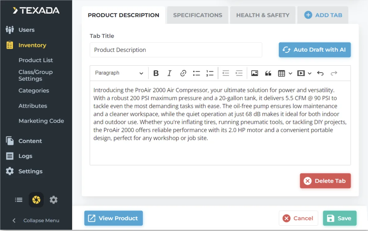 CAT | Texada - Texada Software | Equipment Growth Platform